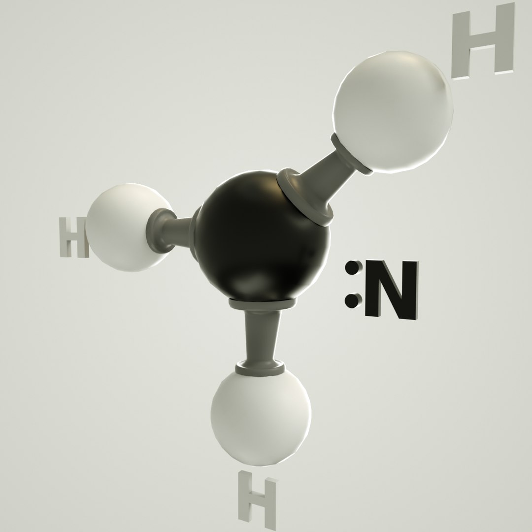 3D Ammonia Molecular Model - TurboSquid 1380792