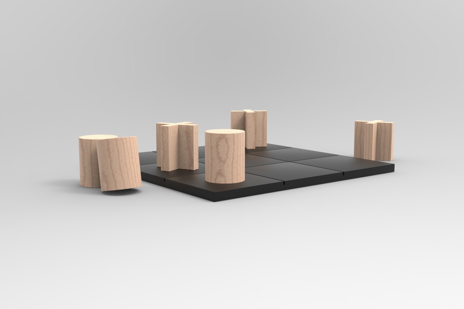 3D Model Wood XOX Game - TurboSquid 1796408
