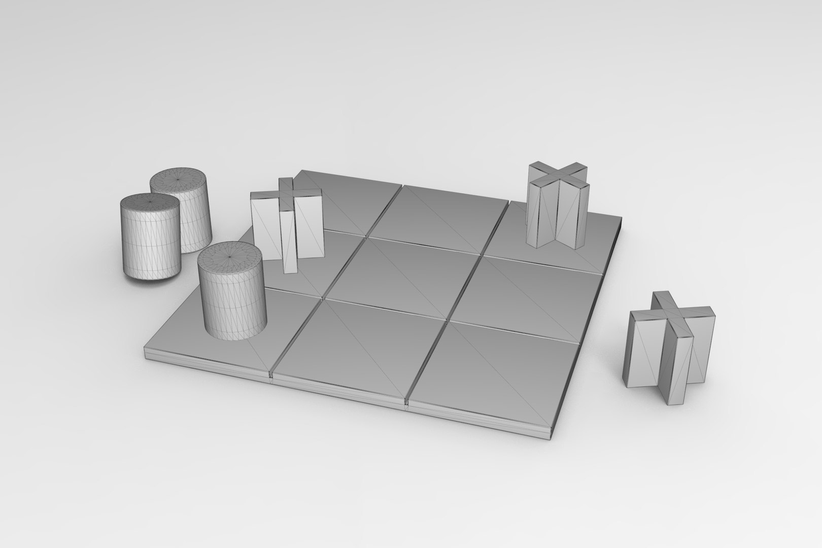 3D Model Wood XOX Game - TurboSquid 1796408