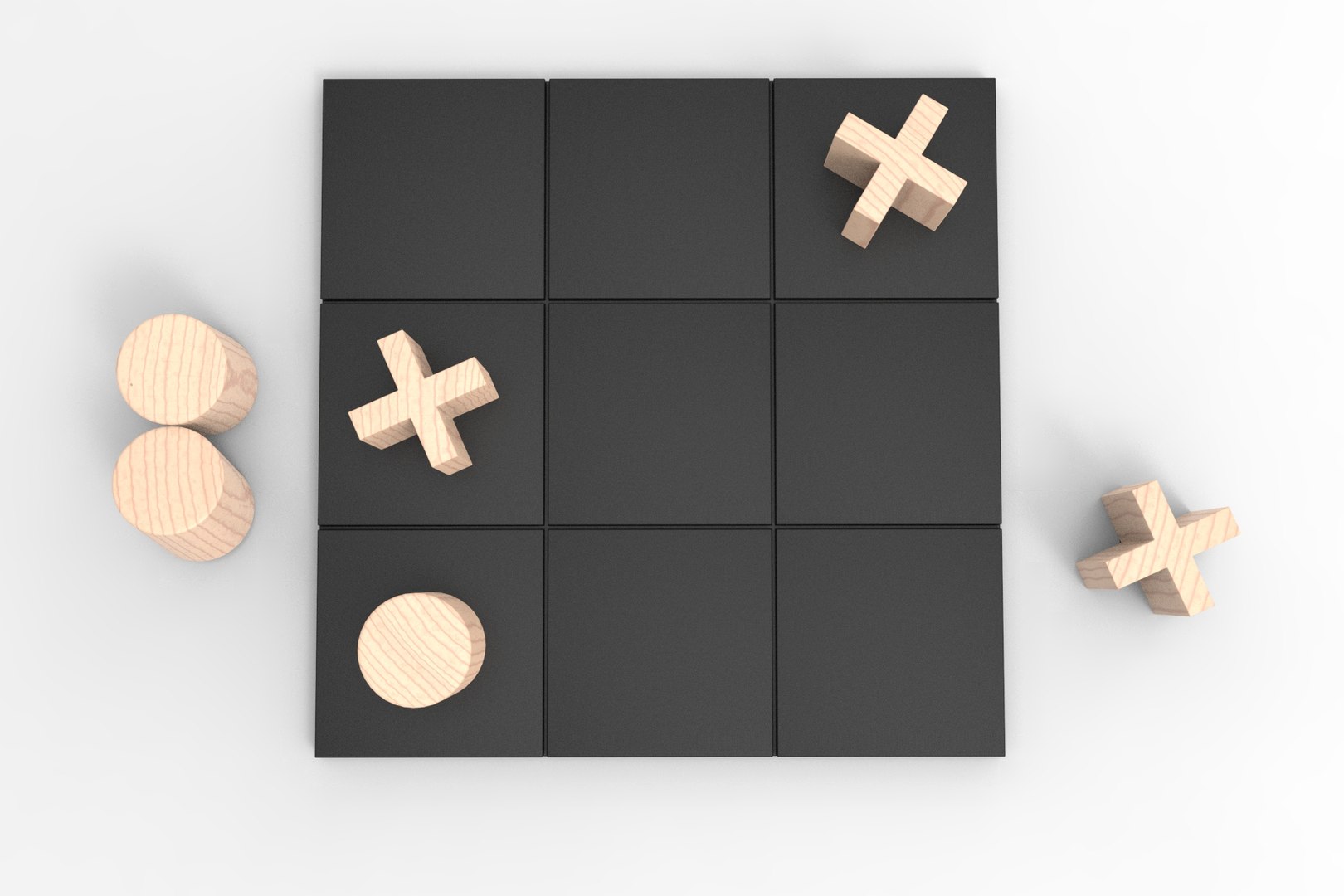 3D Model Wood XOX Game - TurboSquid 1796408