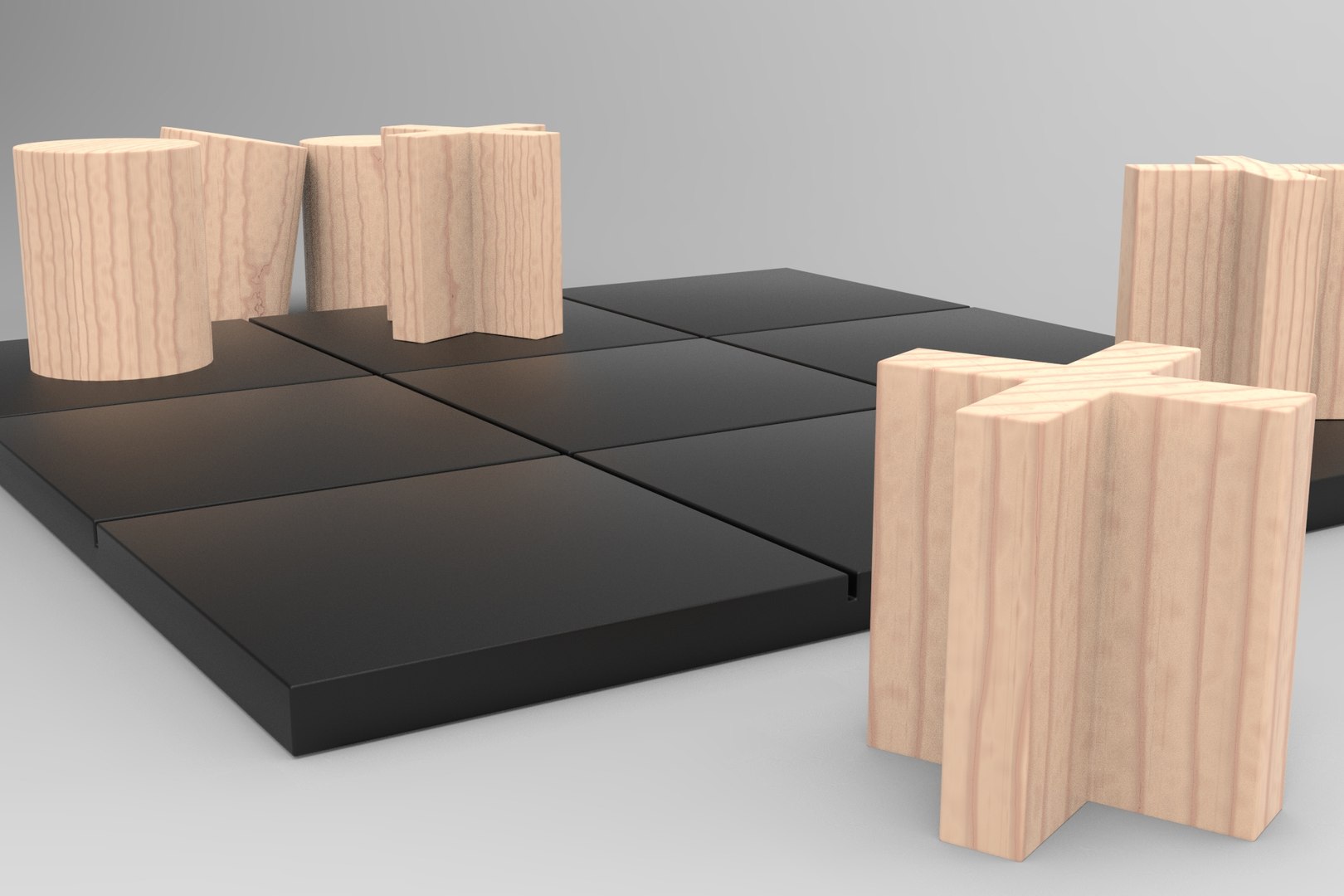3D Model Wood XOX Game - TurboSquid 1796408