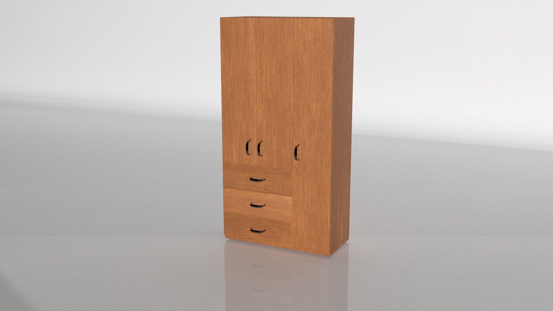 Wooden Wardrobe 3D Model - TurboSquid 2188173