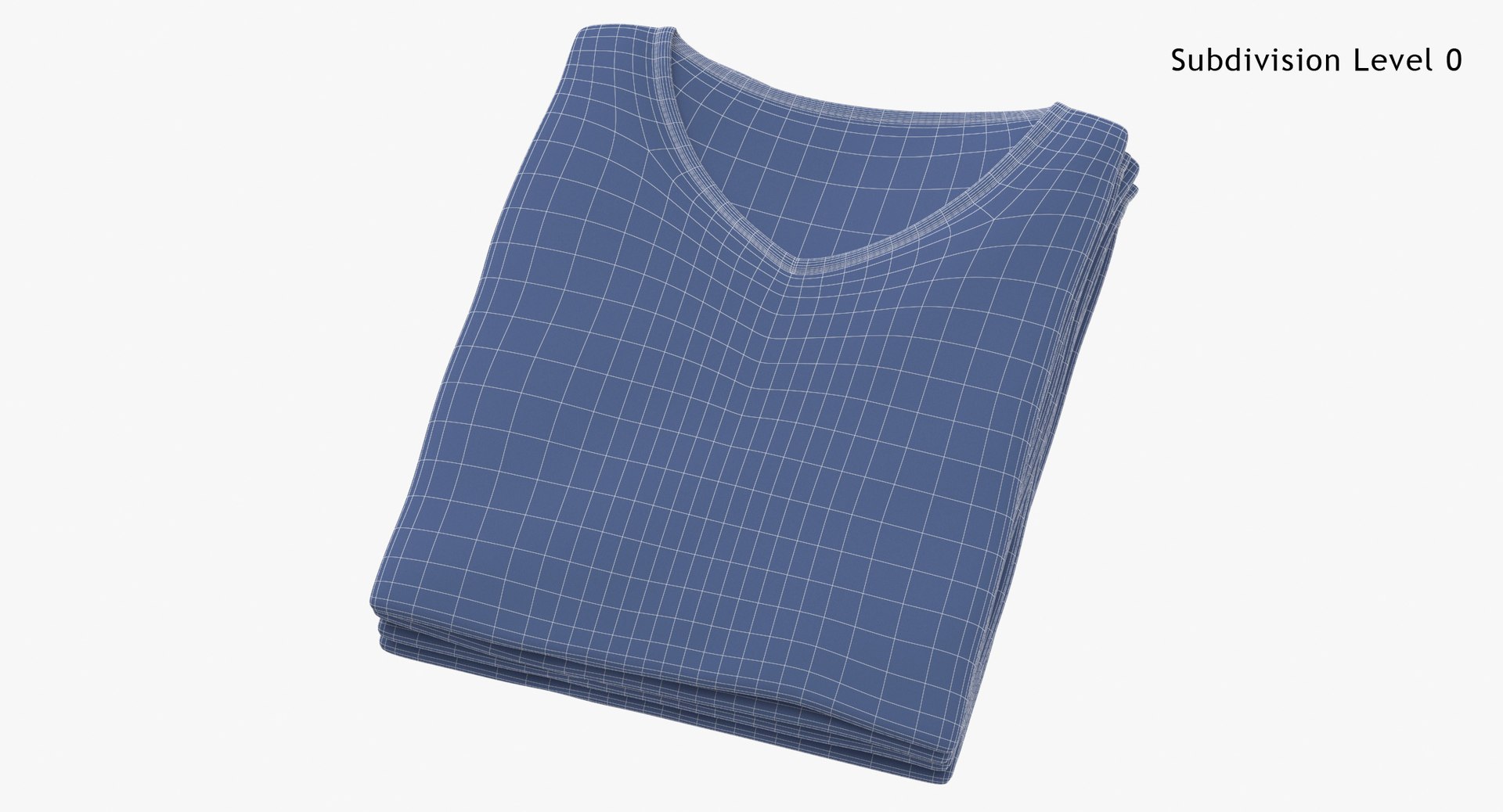 3D Female V Neck Folded Stacked 30 Colors Pack model - TurboSquid 1795889