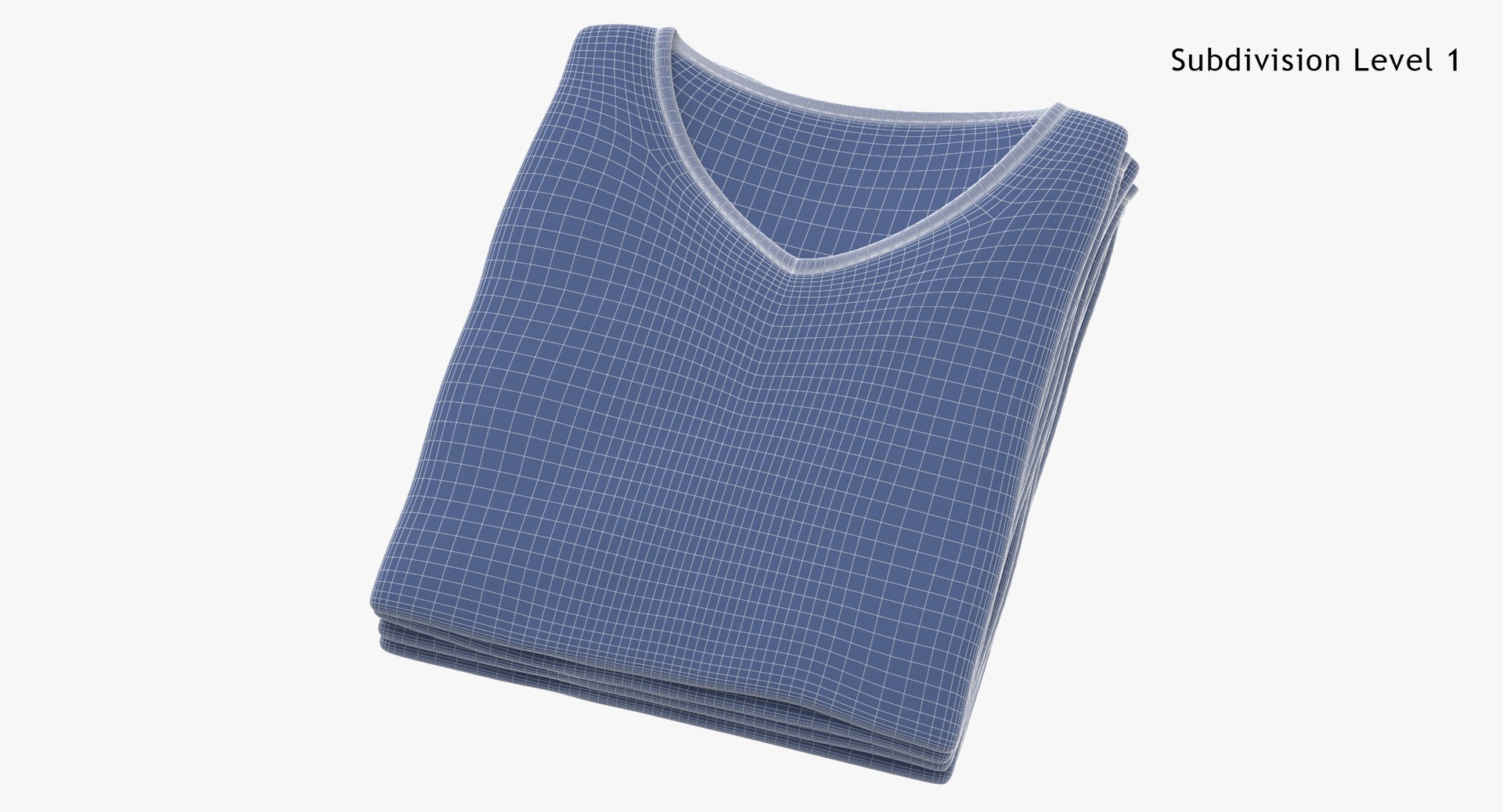 3D Female V Neck Folded Stacked 30 Colors Pack model - TurboSquid 1795889