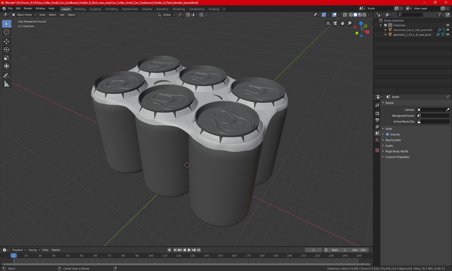 3D Can Collar Small Can Cardboard Holder 6 Pack - TurboSquid 2139735