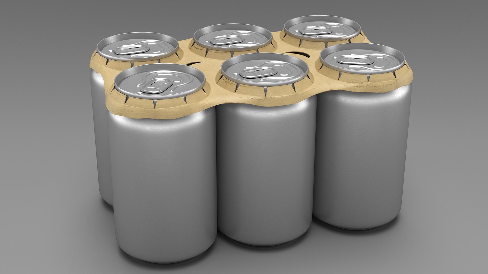 3D Can Collar Small Can Cardboard Holder 6 Pack - TurboSquid 2139735