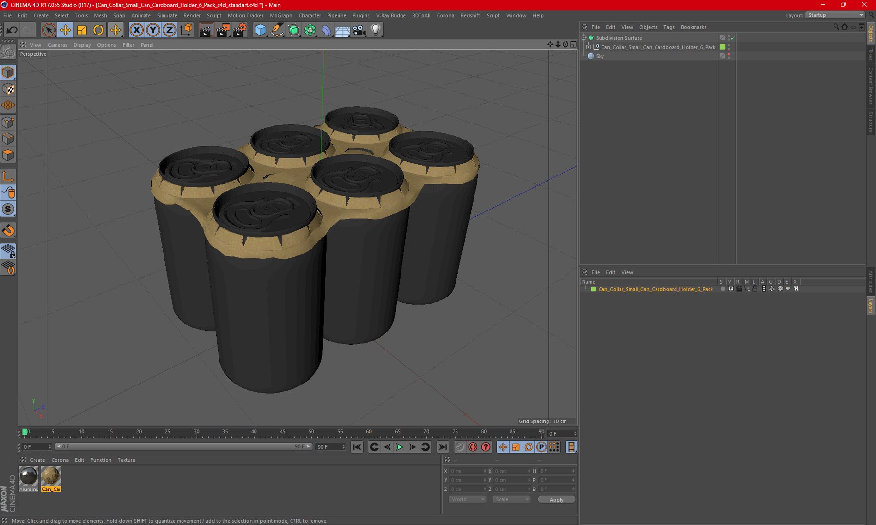 3D Can Collar Small Can Cardboard Holder 6 Pack - TurboSquid 2139735