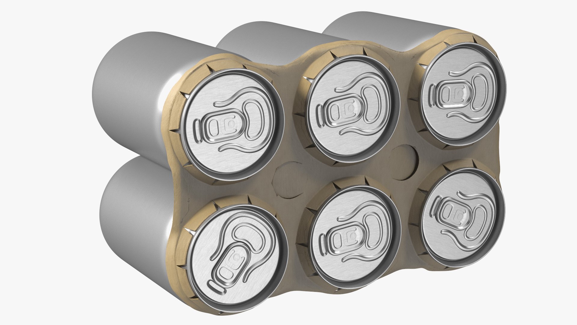 3D Can Collar Small Can Cardboard Holder 6 Pack - TurboSquid 2139735