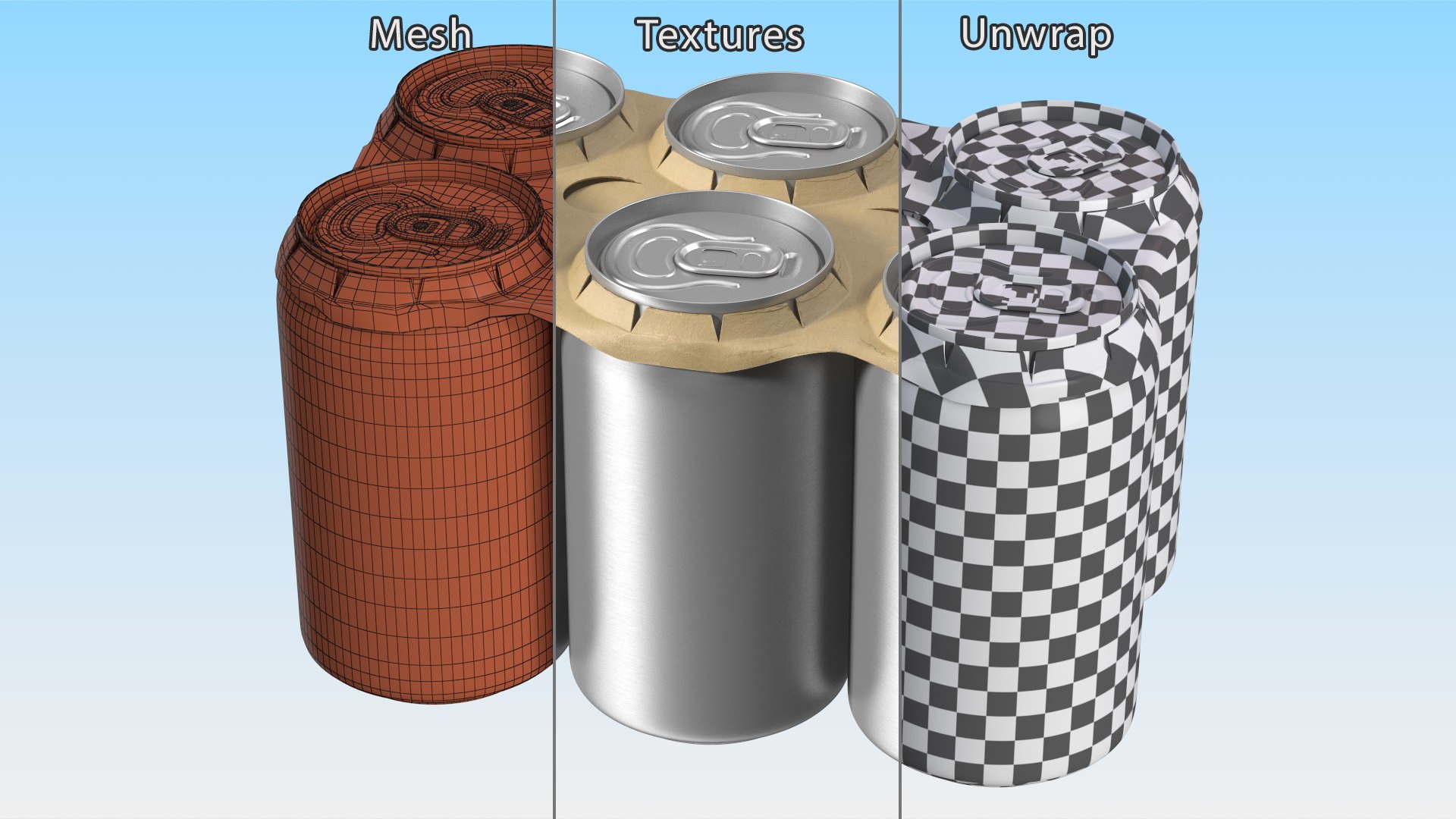 3D Can Collar Small Can Cardboard Holder 6 Pack - TurboSquid 2139735