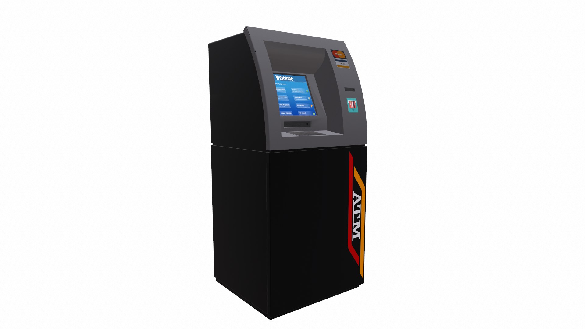 3D ATM Machine Low Poly Model - TurboSquid 2391141
