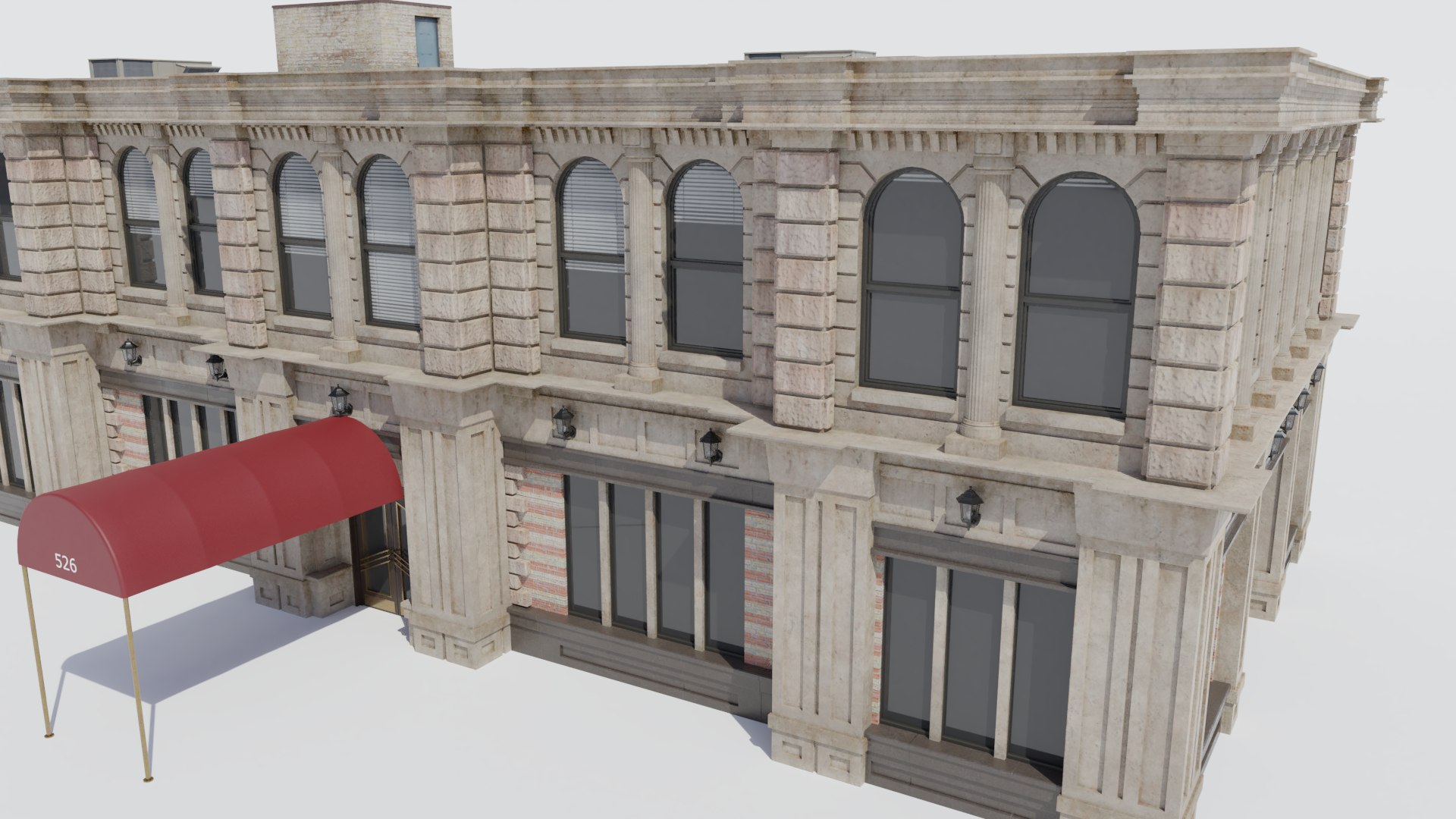 Low-Rise Building 3D Model - TurboSquid 1800317