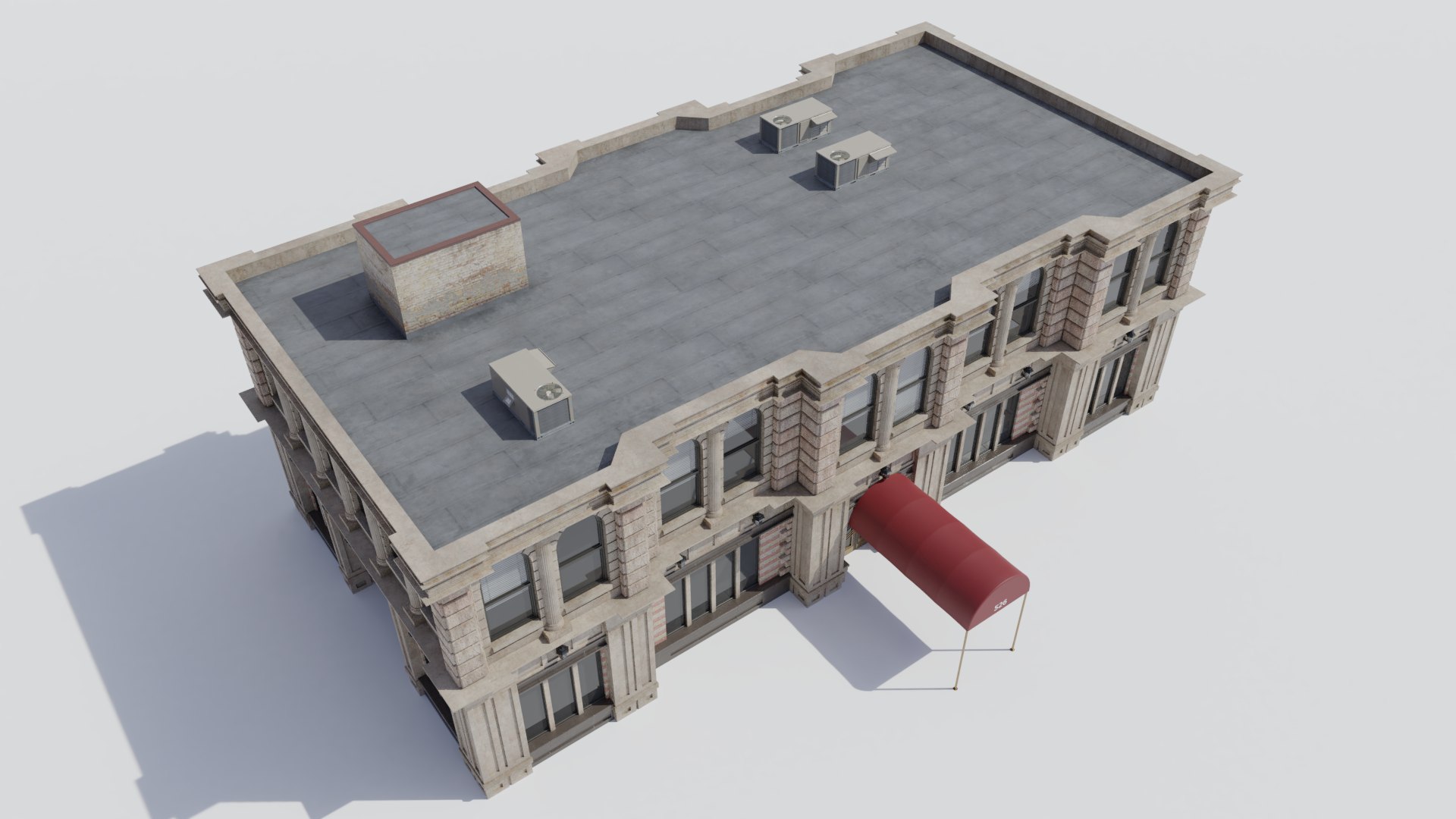 Low-Rise Building 3D Model - TurboSquid 1800317