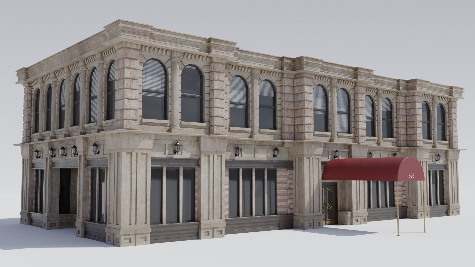 Low-Rise Building 3D model - TurboSquid 1800317