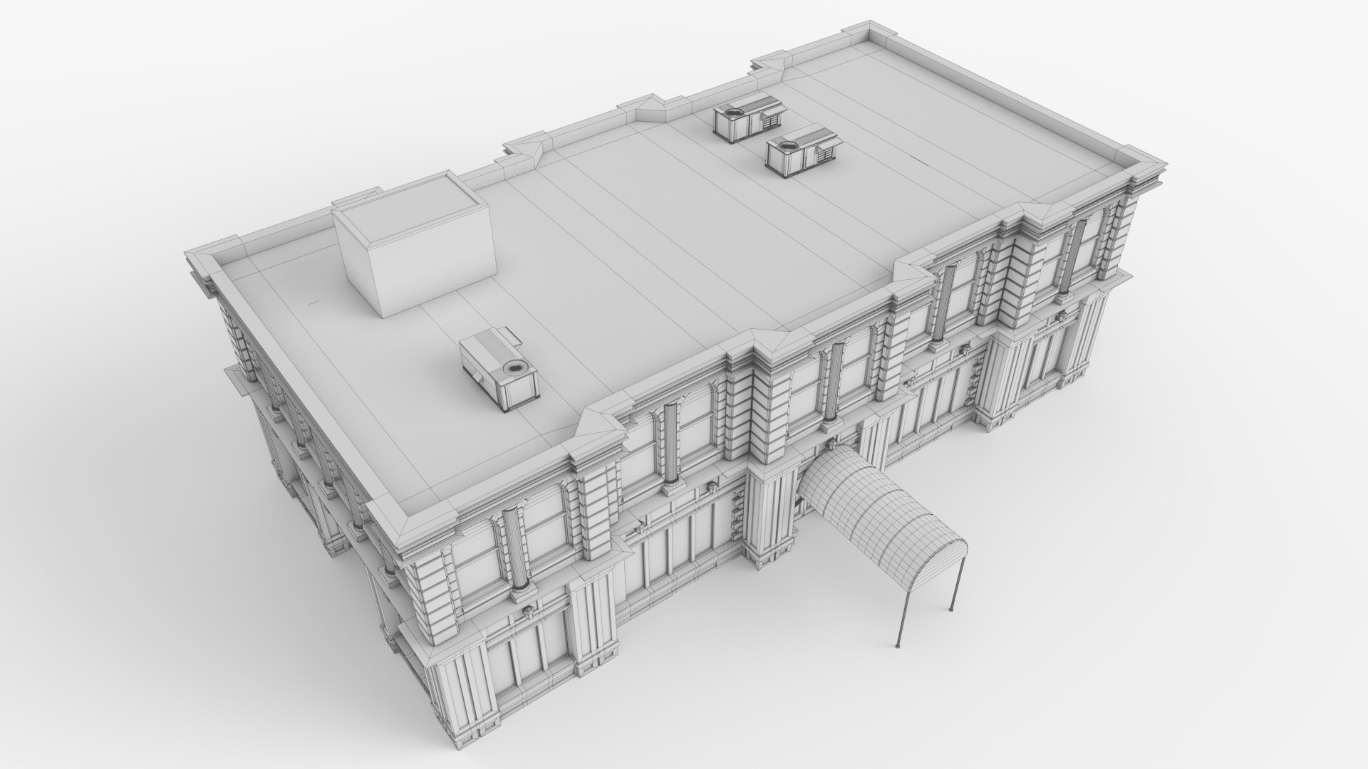 Low-Rise Building 3D Model - TurboSquid 1800317