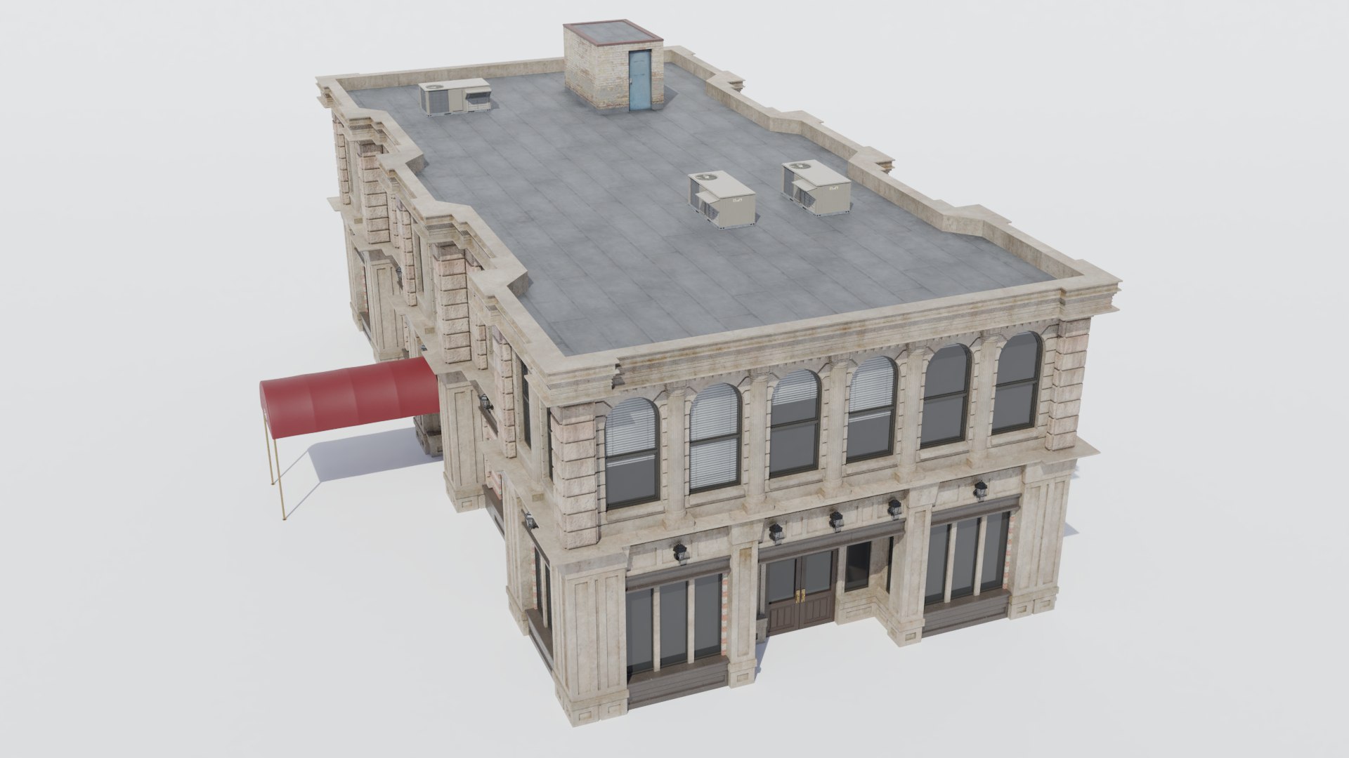 Low-Rise Building 3D Model - TurboSquid 1800317