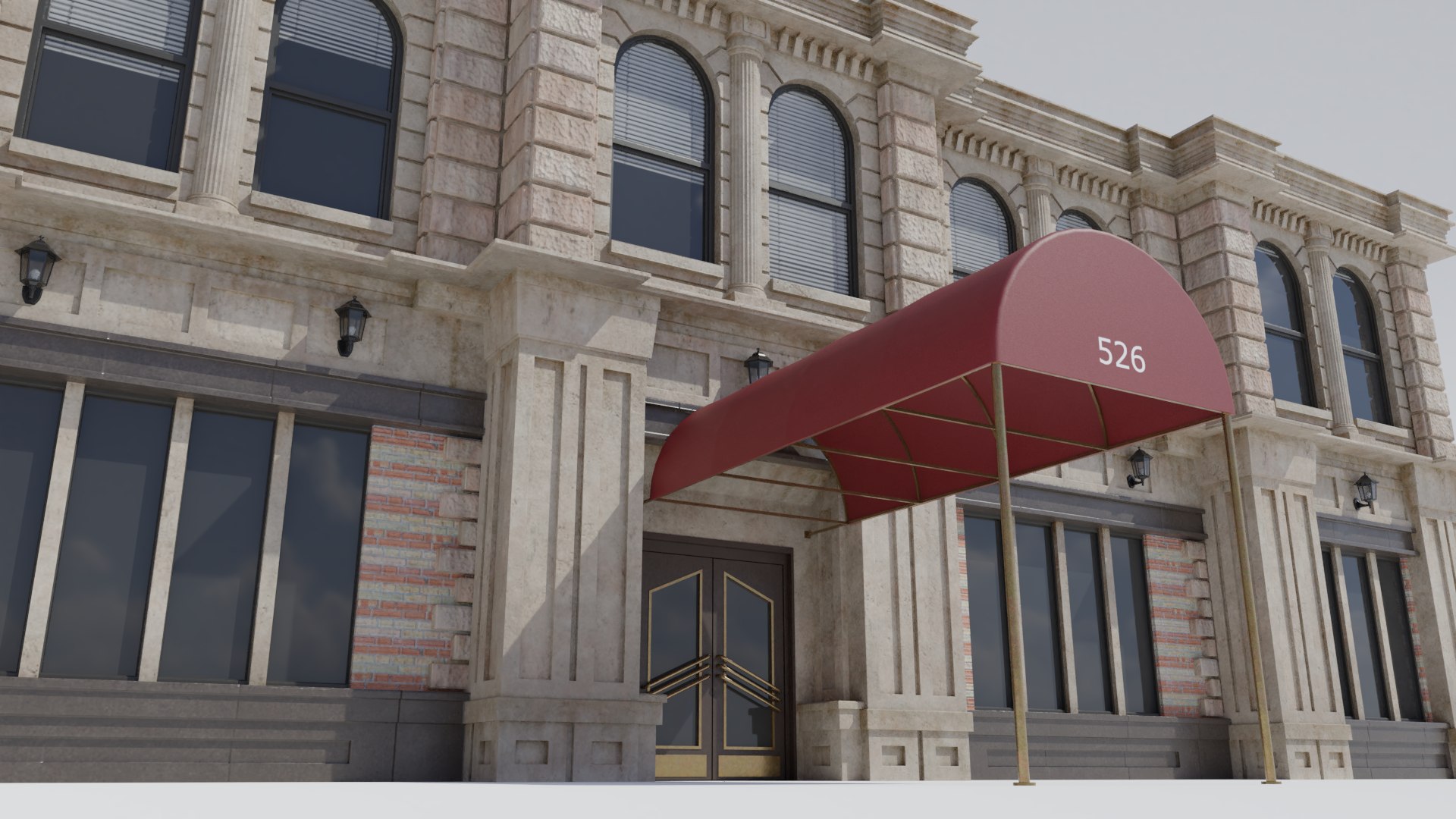 Low-Rise Building 3D Model - TurboSquid 1800317