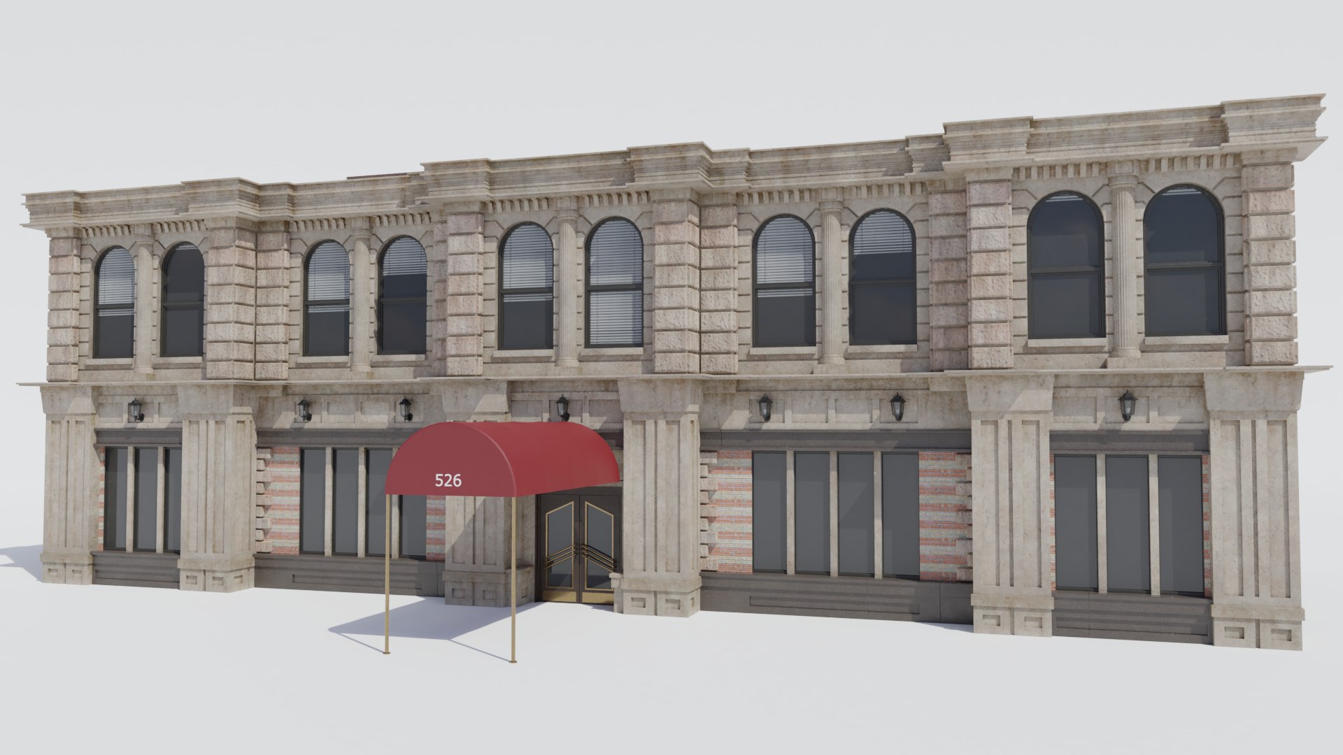 Low-Rise Building 3D Model - TurboSquid 1800317