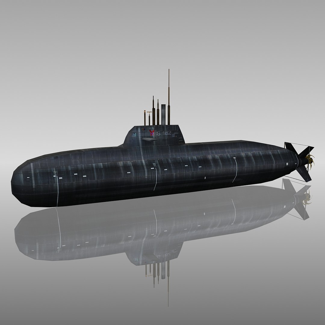 3d Model Type 212 Submarine U-32