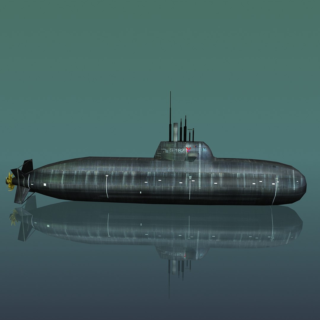 3d model type 212 submarine u-32