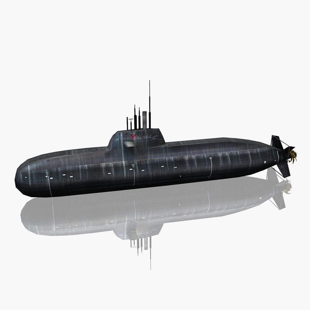 3d model type 212 submarine u-32