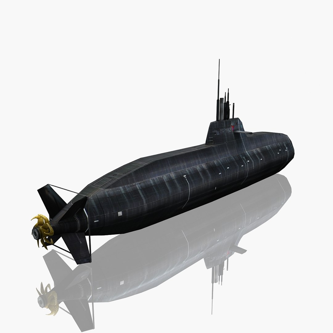 3d model type 212 submarine u-32