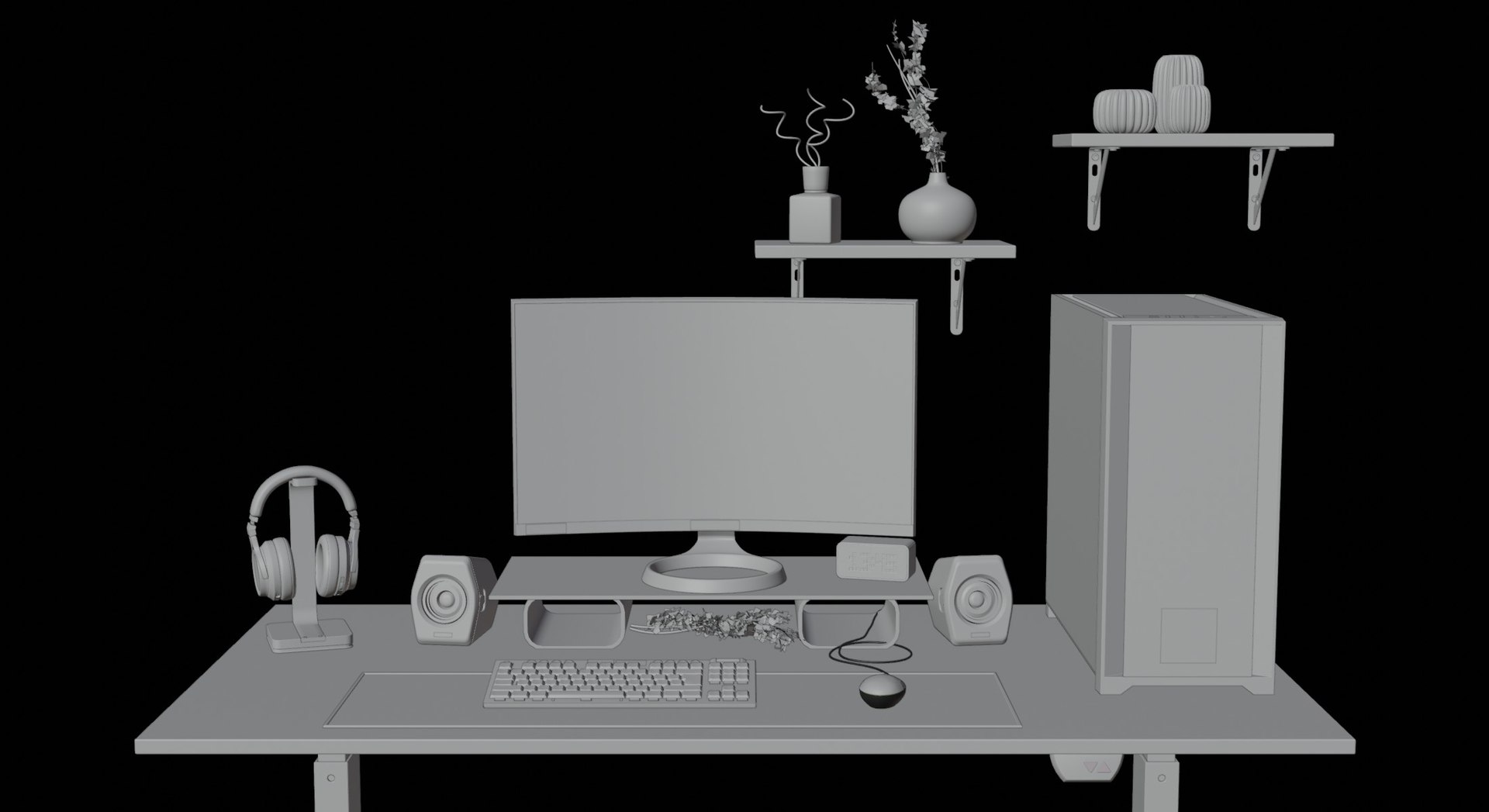 3D Gaming PC Table - TurboSquid 2238853