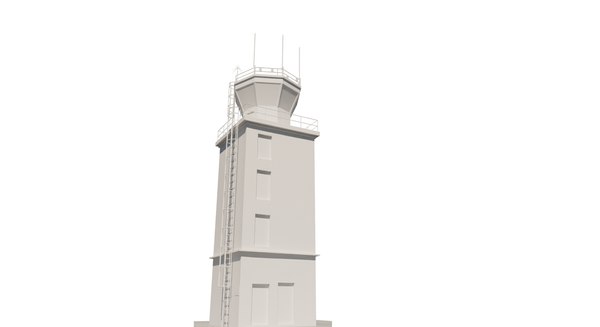3D airport atc tower - TurboSquid 1687582