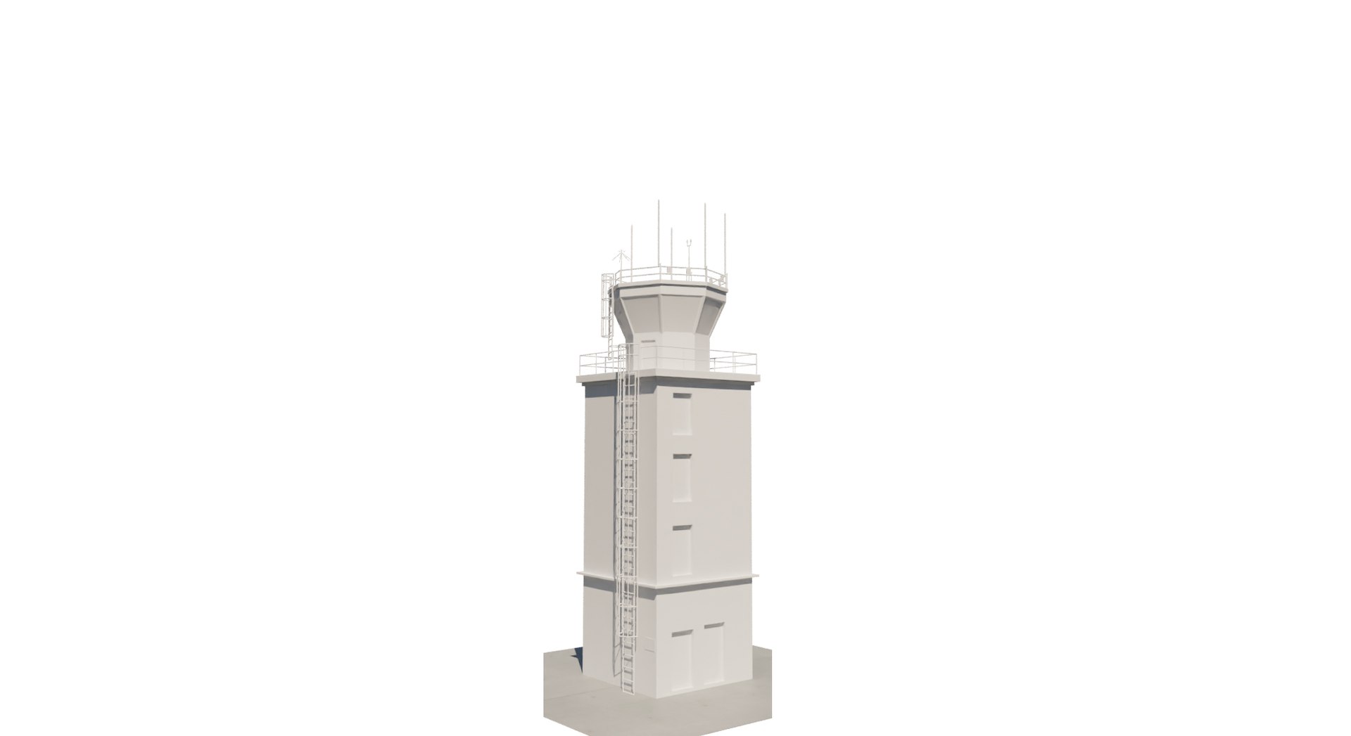 3D Airport Atc Tower - TurboSquid 1687582