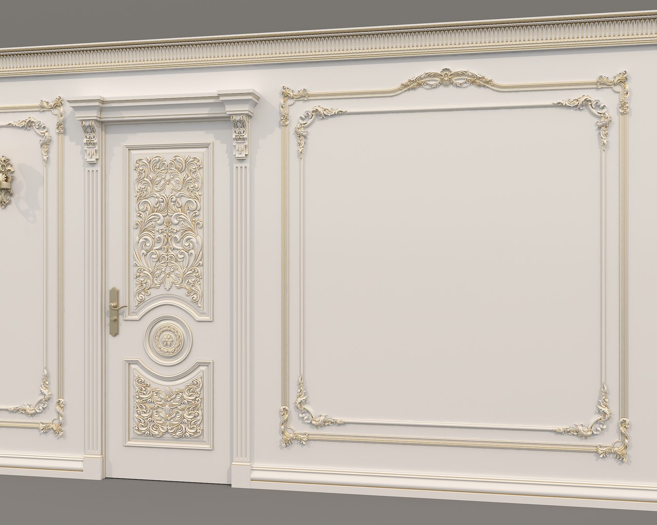 Wall Molding In Classic French Style 48 3D - TurboSquid 2325496