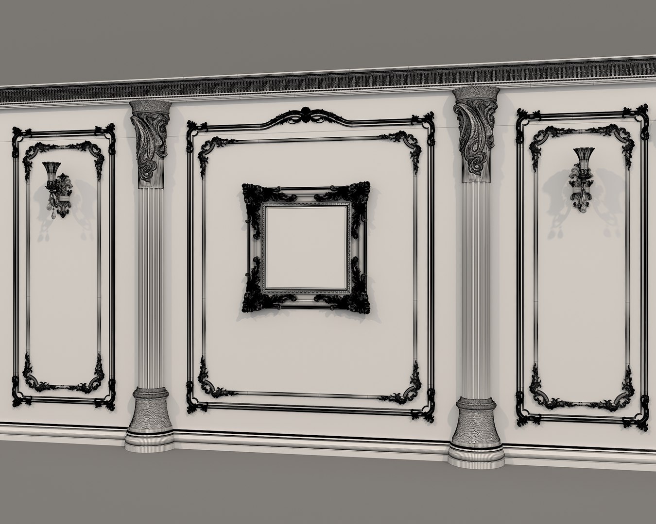 Wall Molding In Classic French Style 48 3D - TurboSquid 2325496