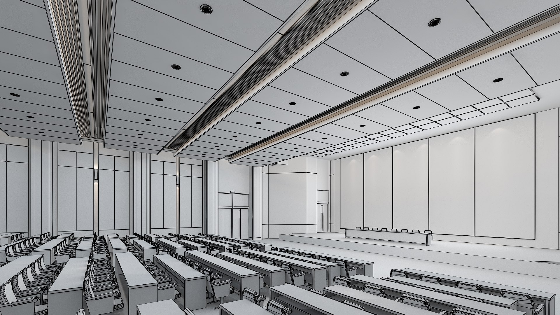 Lecture Hall 04 3D Model - TurboSquid 2106528