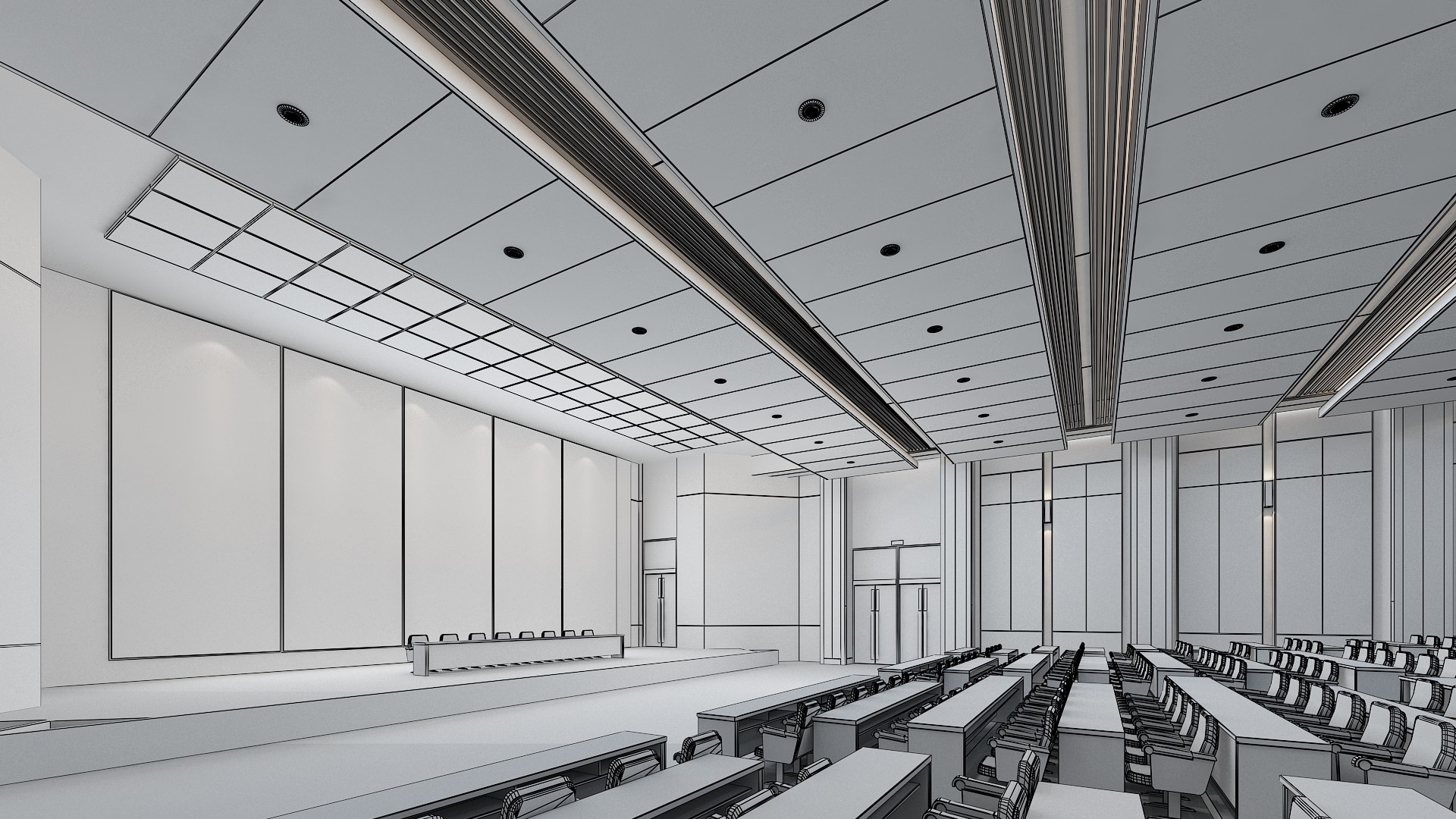 Lecture Hall 04 3D Model - TurboSquid 2106528
