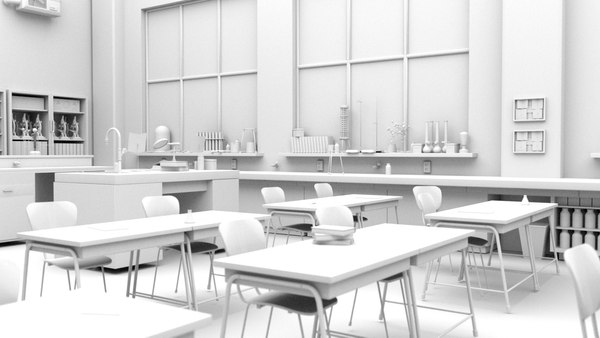 3D Science classroom - TurboSquid 1845772