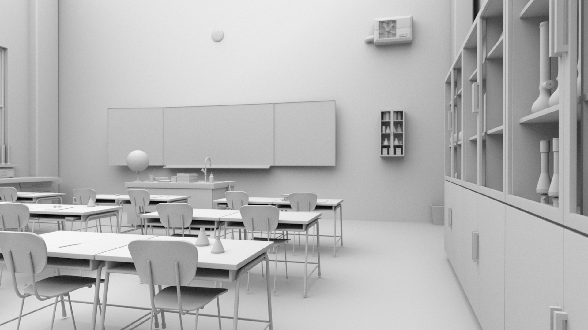 3D Science Classroom - TurboSquid 1845772