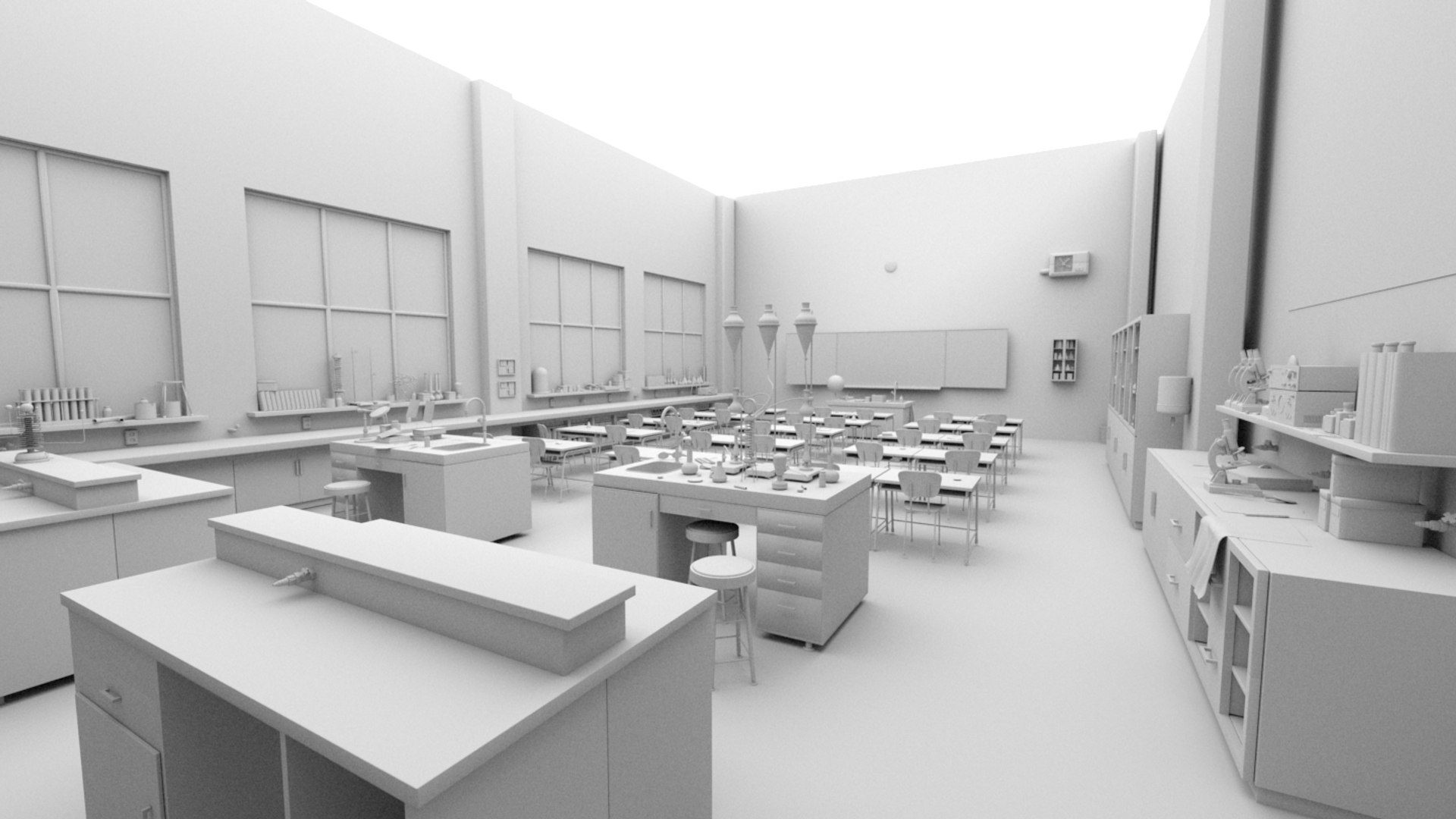3D Science Classroom - TurboSquid 1845772