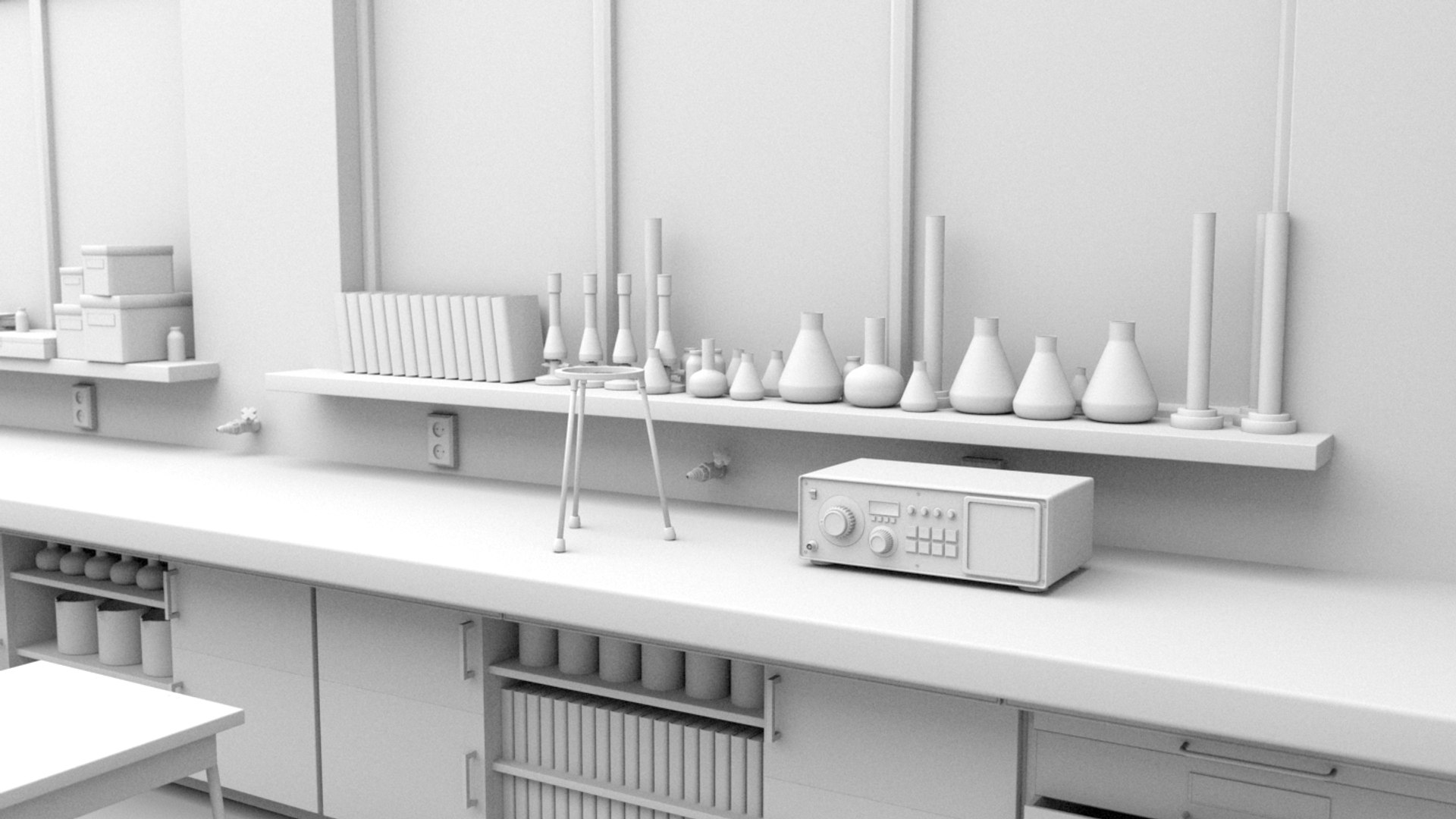 3D Science Classroom - TurboSquid 1845772