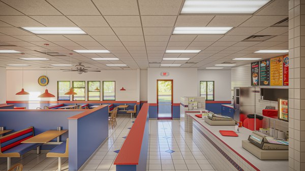 Los Pollos Hermanos Retaurant 3D - TurboSquid 1886562