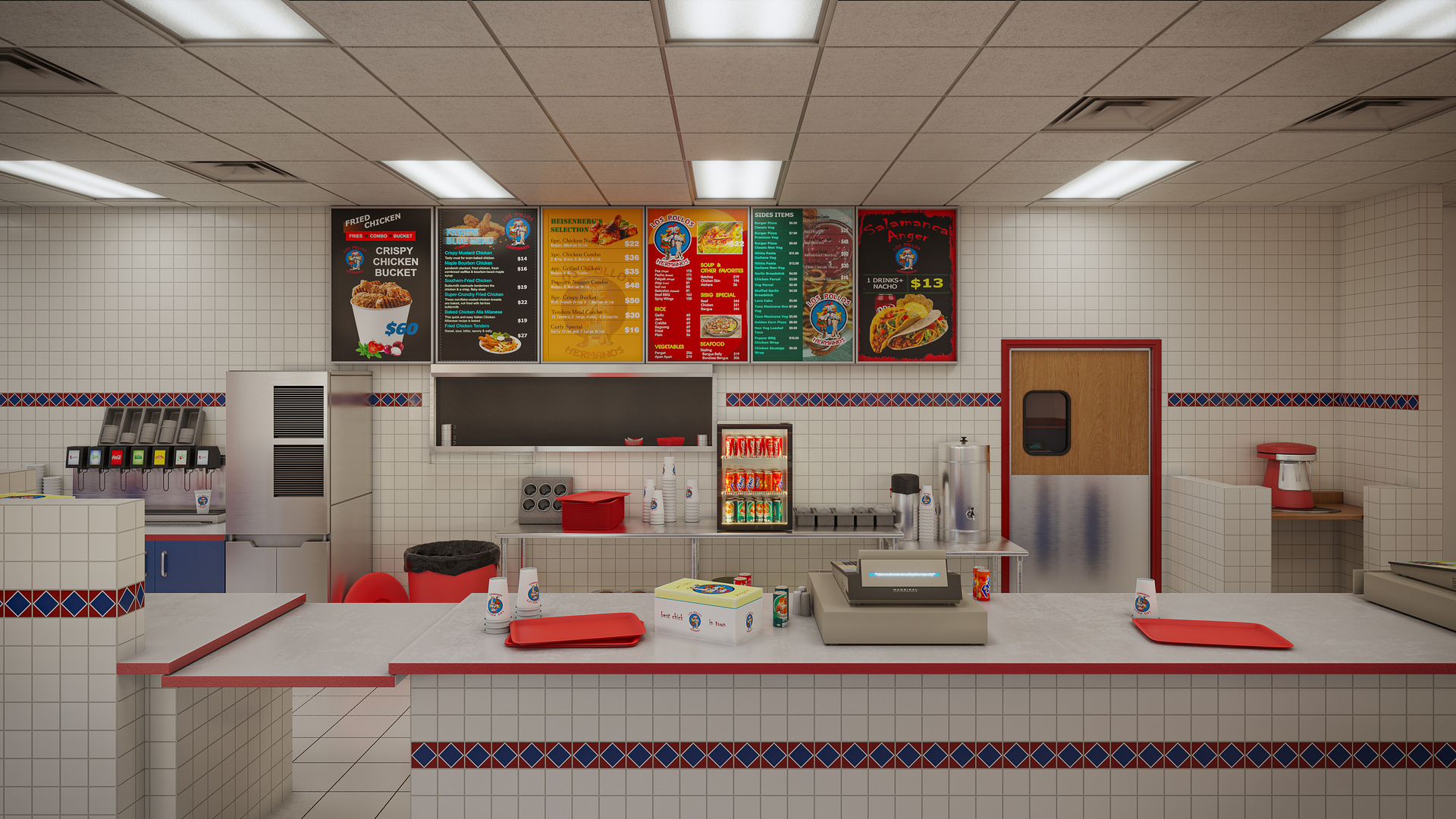 Modello 3D Ristorante Los Pollos Hermanos - TurboSquid 1886562