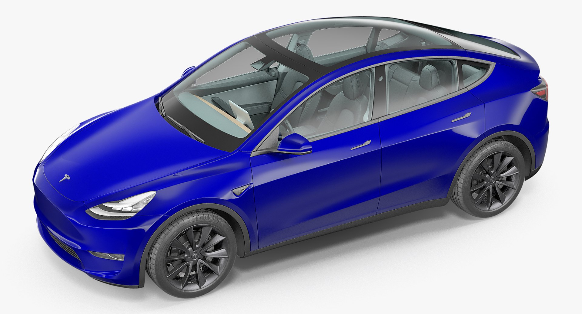 Tesla y blue modeled model - TurboSquid 1416926