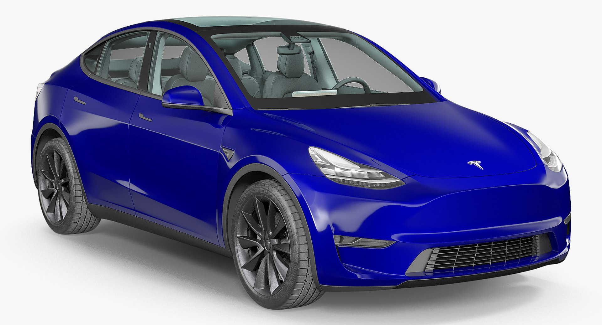 Tesla y blue modeled model - TurboSquid 1416926