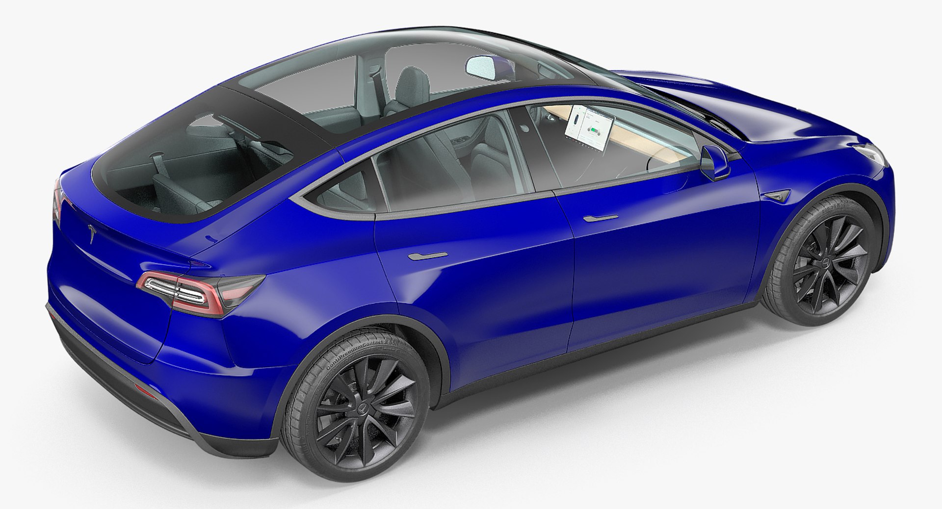 Tesla y blue modeled model - TurboSquid 1416926