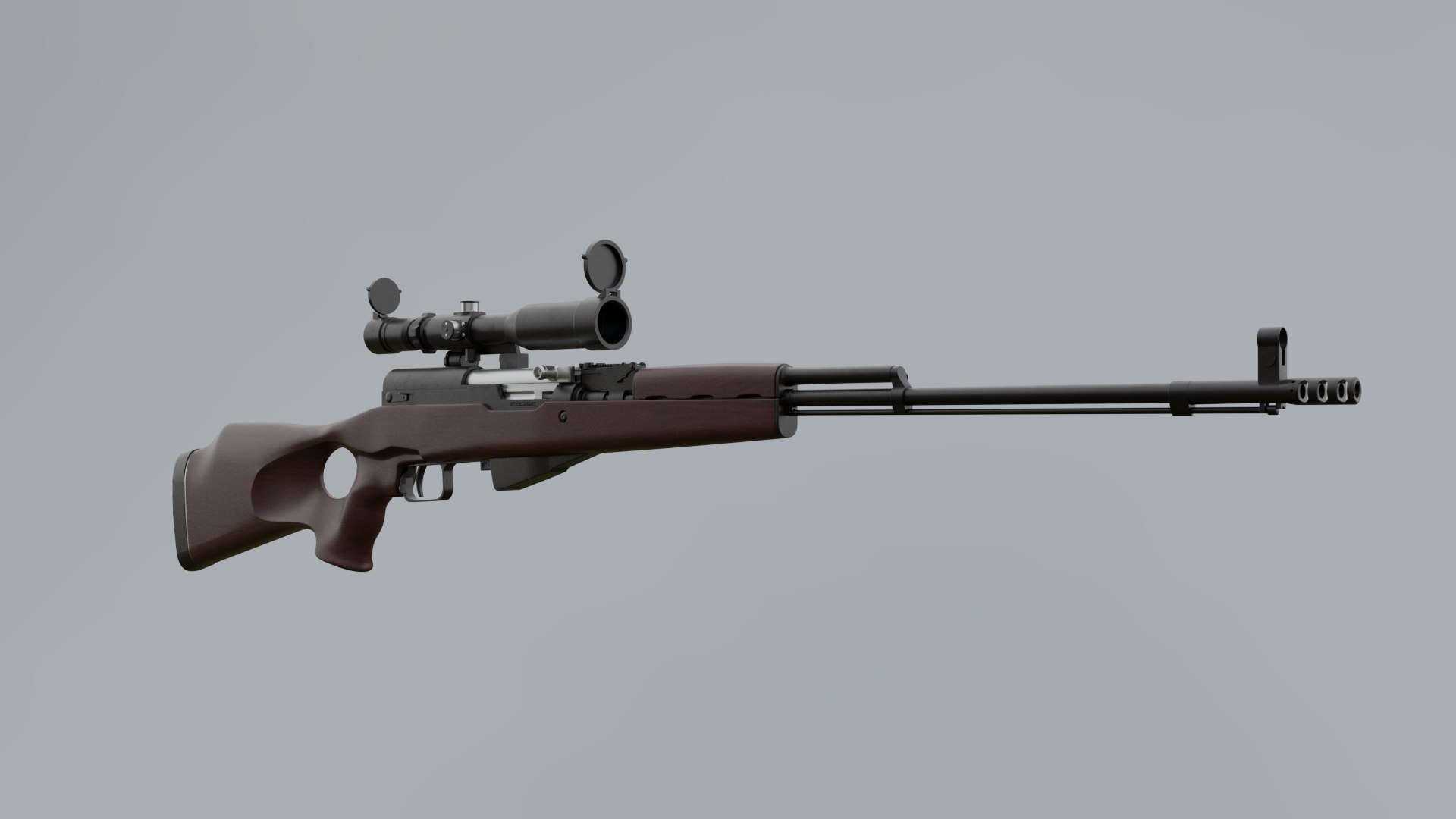 3D Russian Sks-45 Rifle Posp-4 Model - TurboSquid 1274294