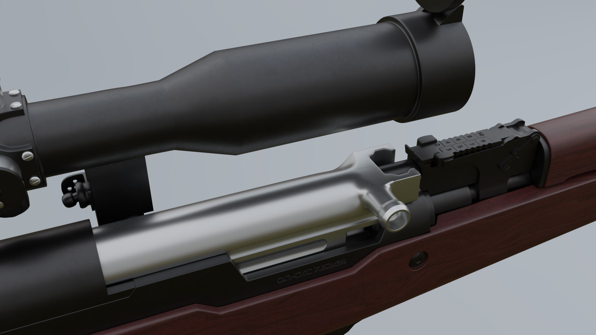 3D Russian Sks-45 Rifle Posp-4 Model - TurboSquid 1274294