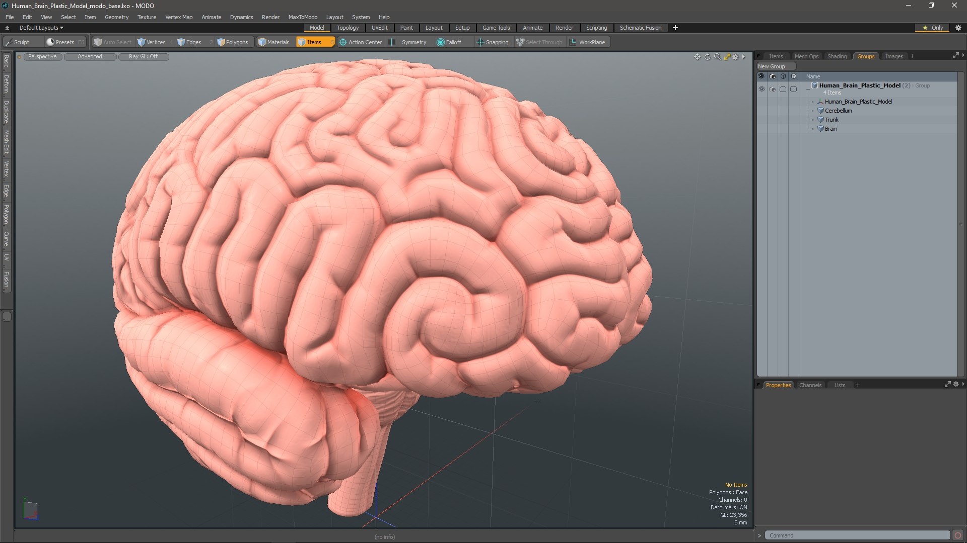 Human Brain Plastic Model For 3D Print 3D Model - TurboSquid 2285077