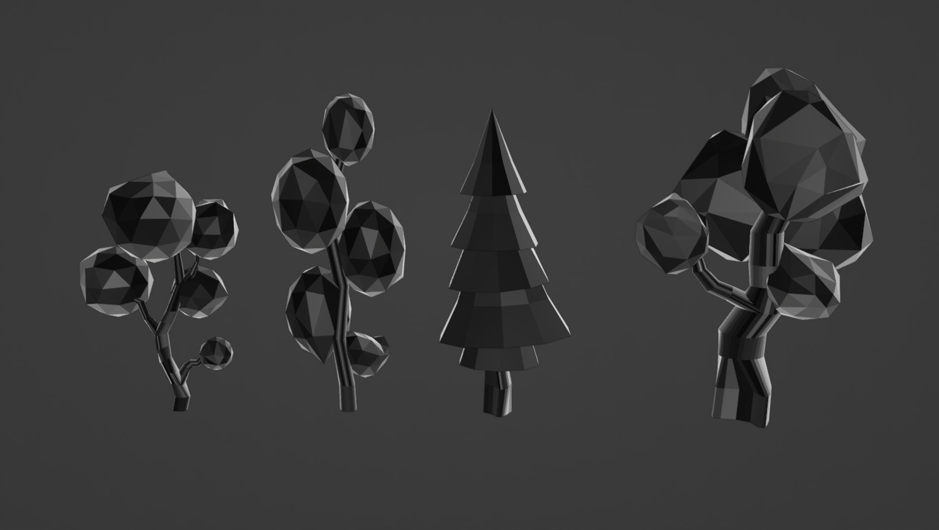 Low Poly Trees 01 Model - TurboSquid 2129644