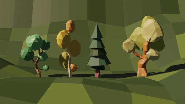 낮은 폴리 나무 01 3D 모델 - TurboSquid 2129644