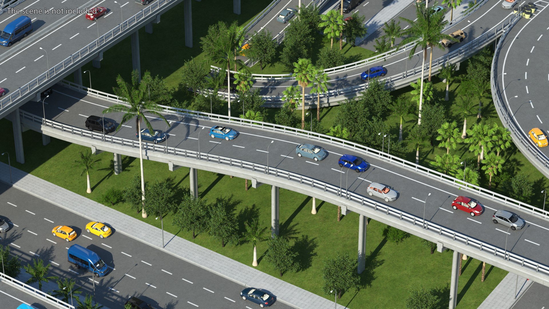 Connectable Highway Road Elements Set 3D - TurboSquid 1984560