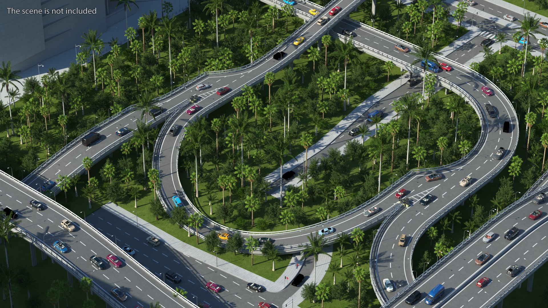 Connectable Highway Road Elements Set 3D - TurboSquid 1984560