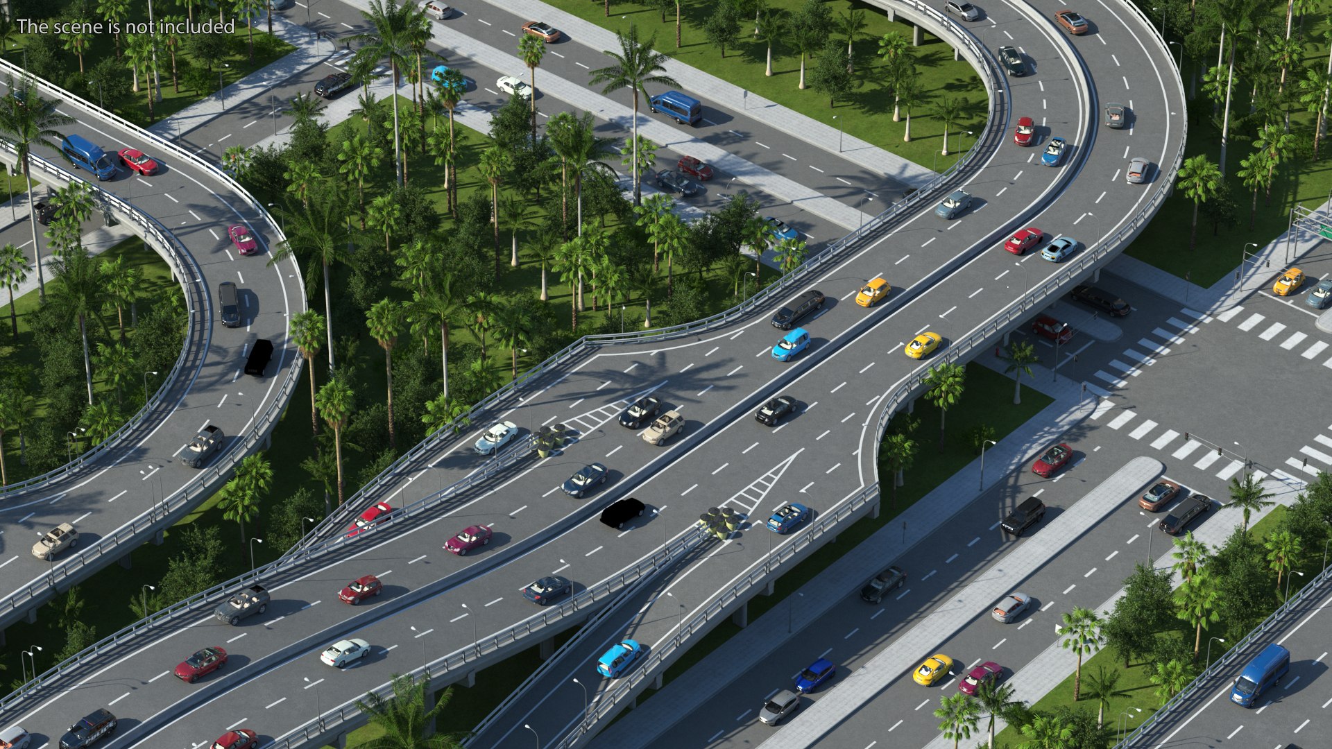 Connectable Highway Road Elements Set 3D - TurboSquid 1984560