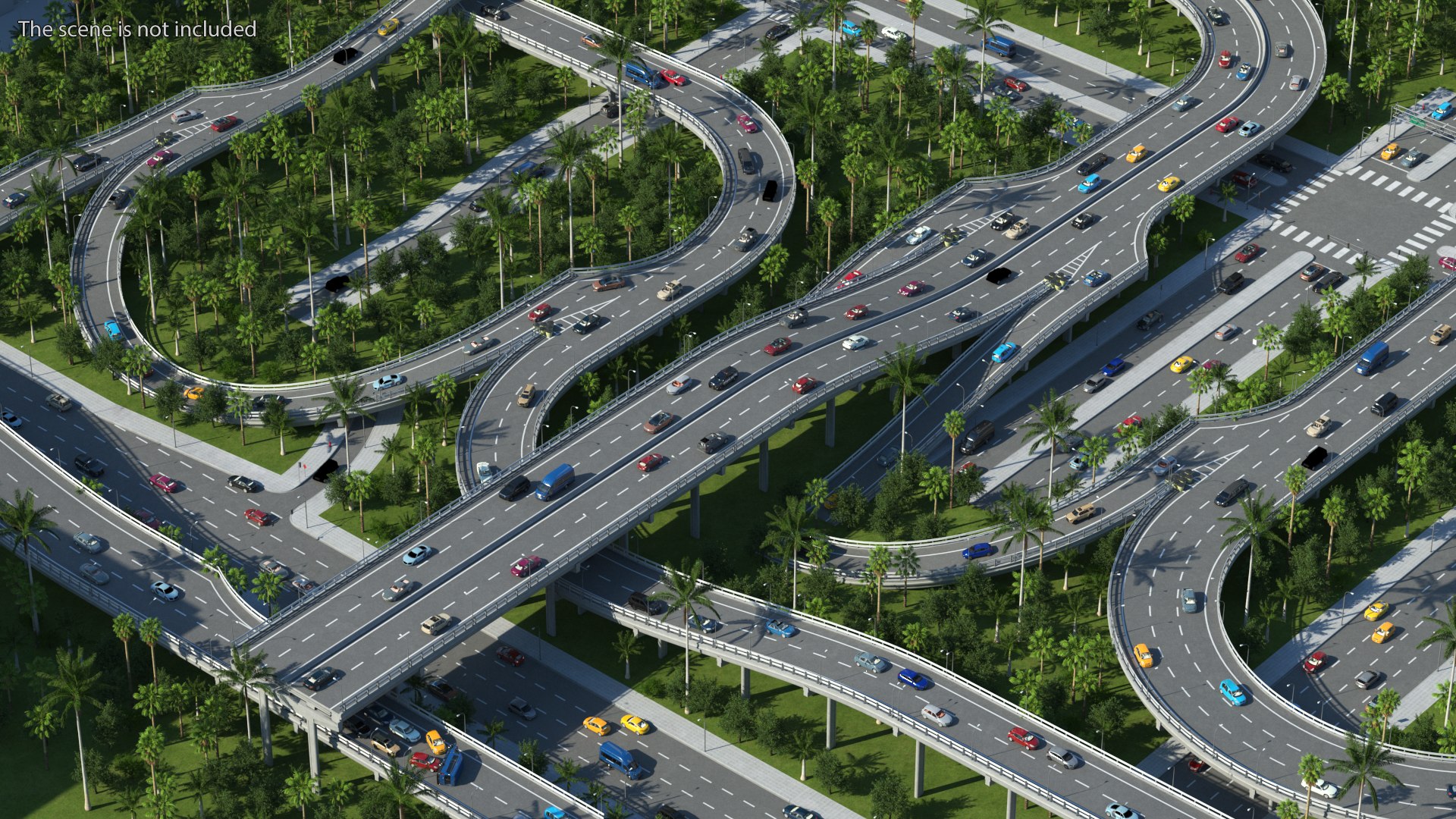 Connectable Highway Road Elements Set 3D - TurboSquid 1984560